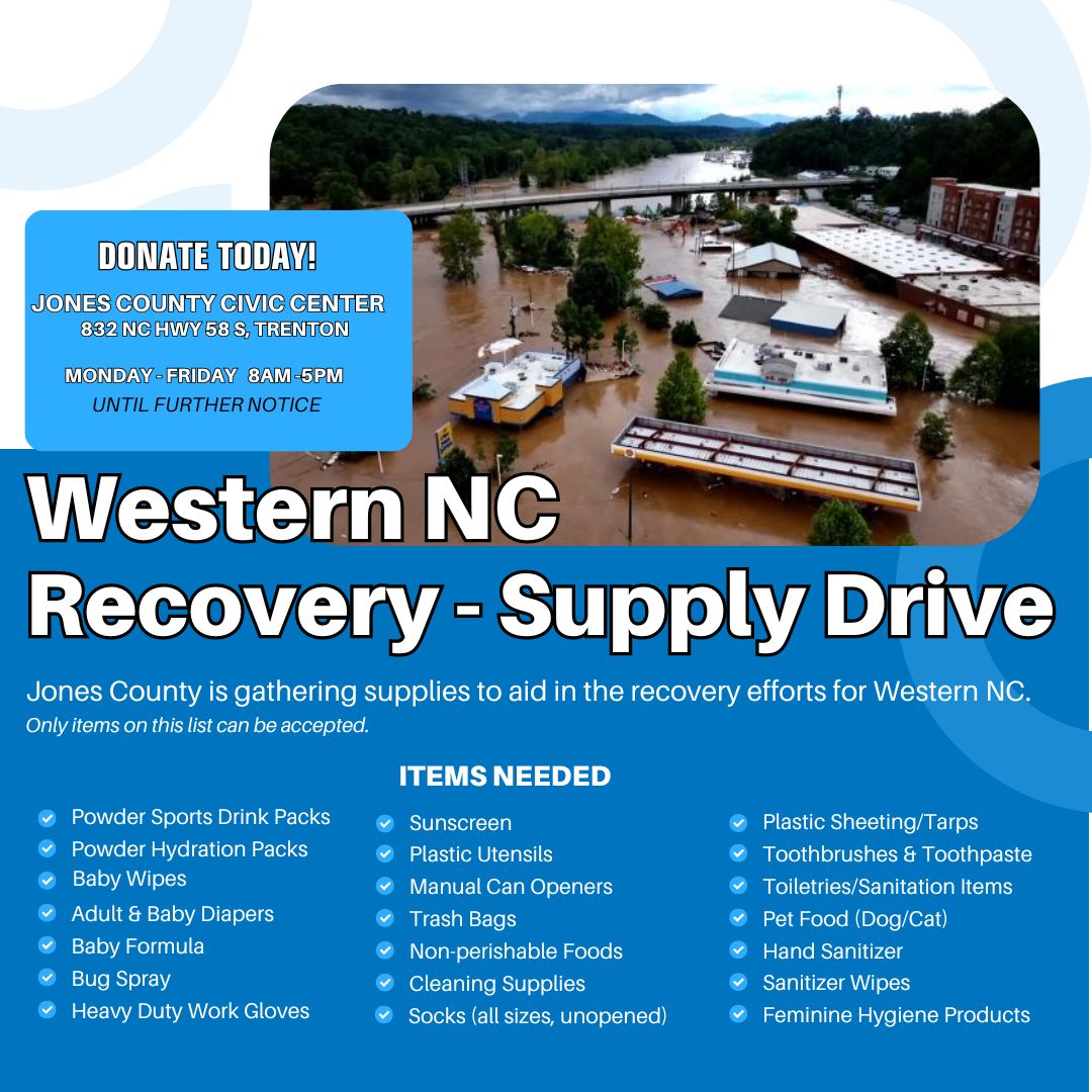 Town of Pollocksville, NC - Western NC Recovery-Supply Drive